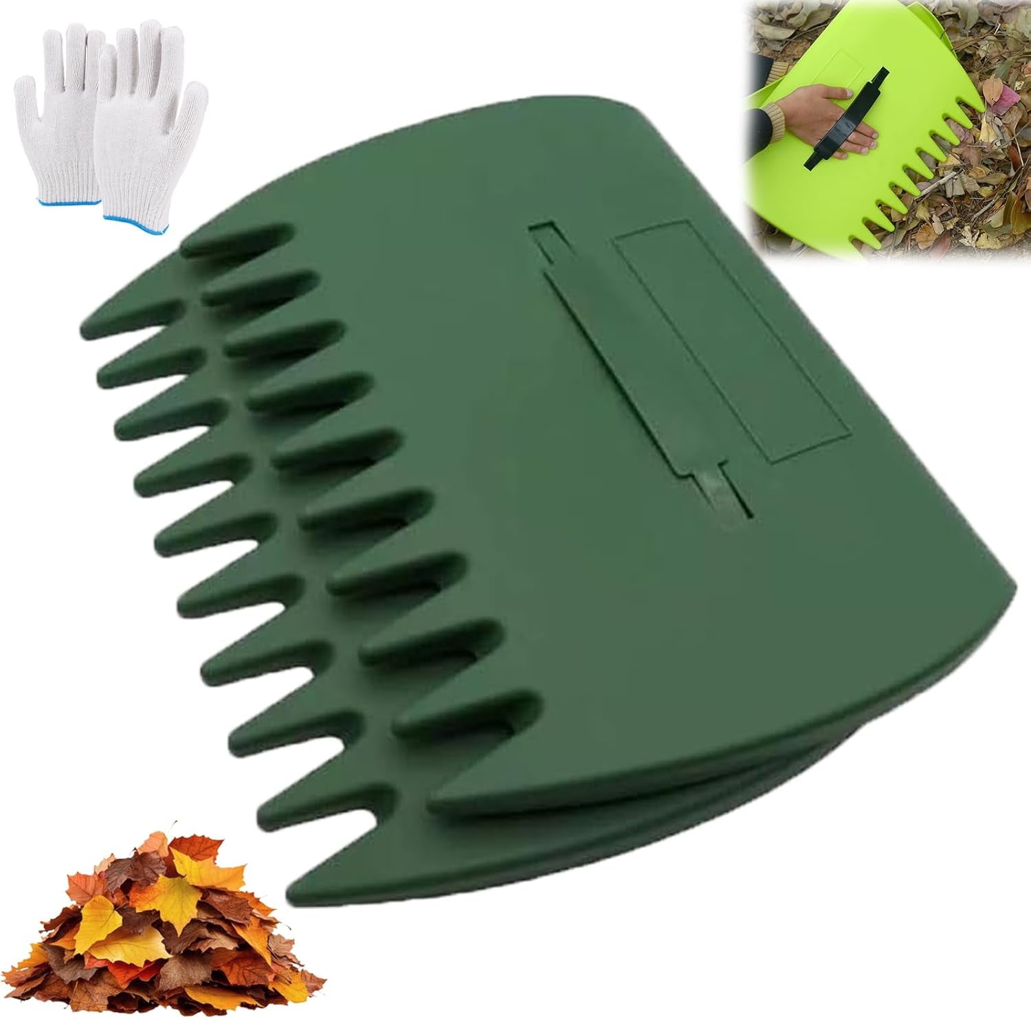 3-in-1 Ergonomic Pickup Rake,Easy Leaf & Grass Grabber Without Bending ...
