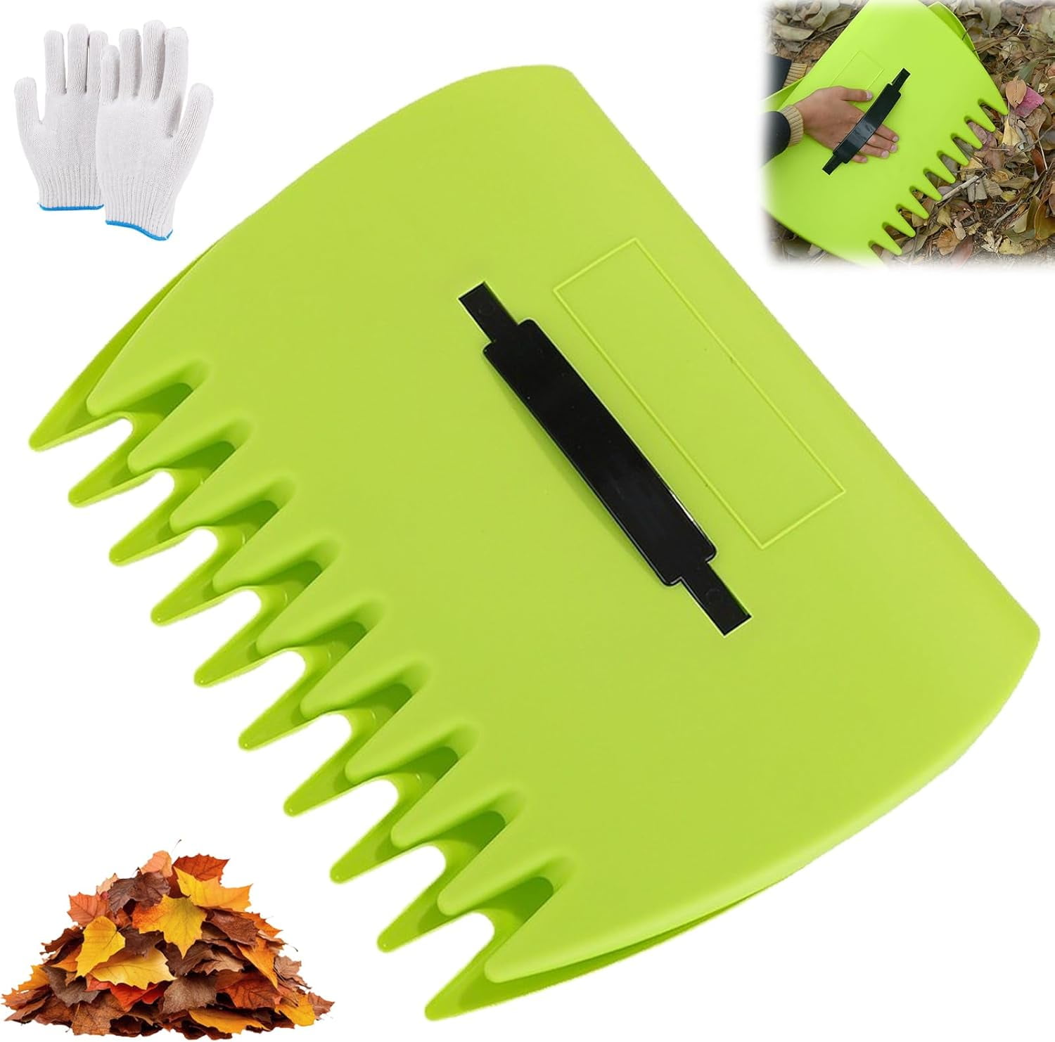 3-in-1 Ergonomic Pickup Rake,Easy Leaf & Grass Grabber Without Bending ...
