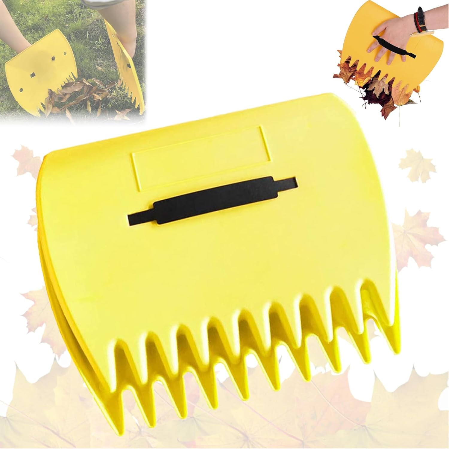 3-in-1 Ergonomic Pickup Rake - Easy Leaf & Grass Grabber, Without ...