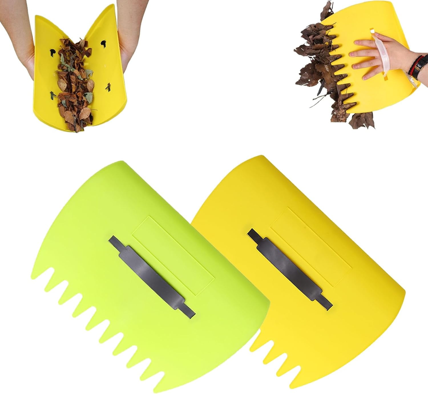 3-in-1 Ergonomic Pickup Rake - Easy Leaf & Grass Grabber Without ...