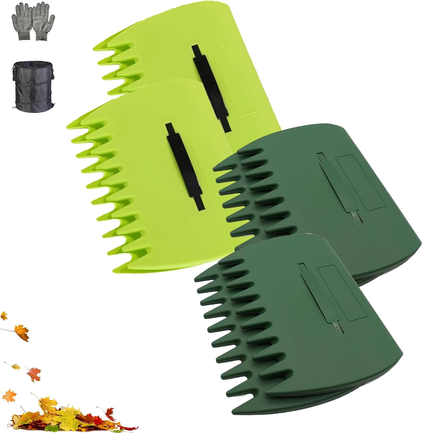 3-in-1 Ergonomic Pickup Rake - Easy Leaf & Grass Grabber Without ...