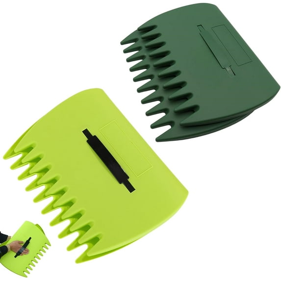 3-in-1 Ergonomic Pickup Rake, Leaf Grabber Set Paw Handheld Hazelnut ...