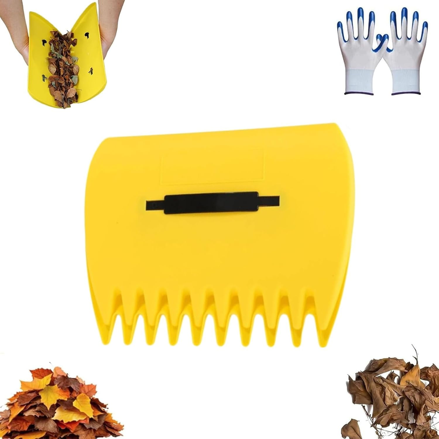 3-in-1 Ergonomic Pickup Rake, Leaf Scoops Rubbish Pick Up Tool - Easy ...