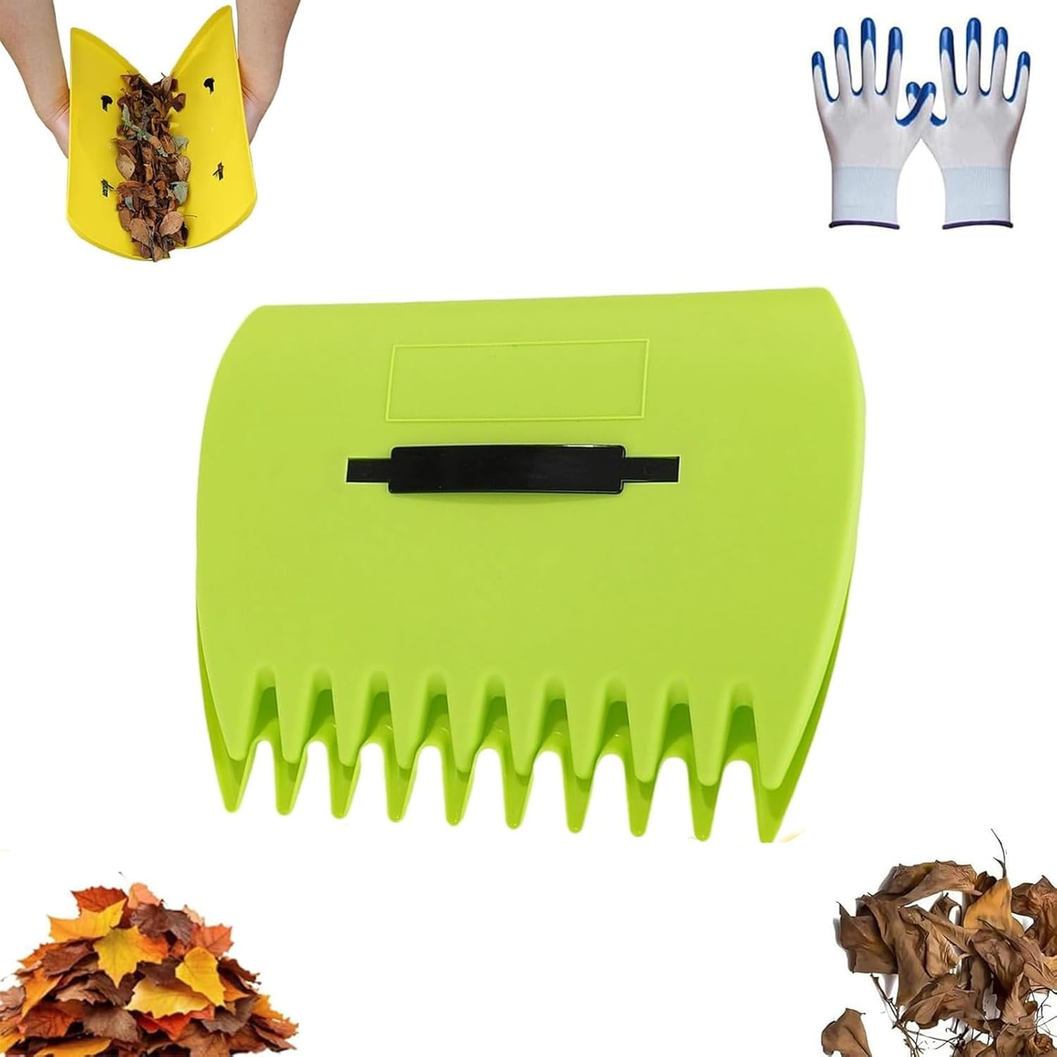 3-in-1 Ergonomic Pickup Rake, Leaf Scoops Rubbish Pick Up Tool - Easy ...