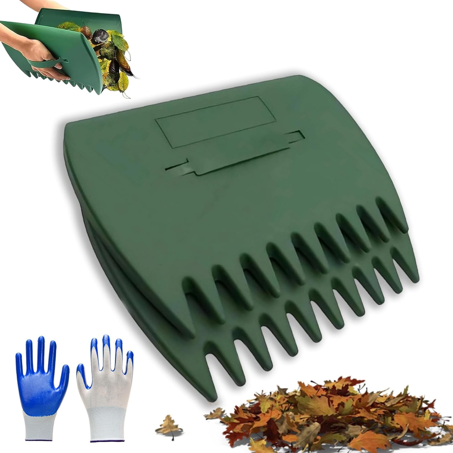 3-in-1 Ergonomic Pickup Rake, Leaf Scoops Rubbish Pick up Tool, Long ...
