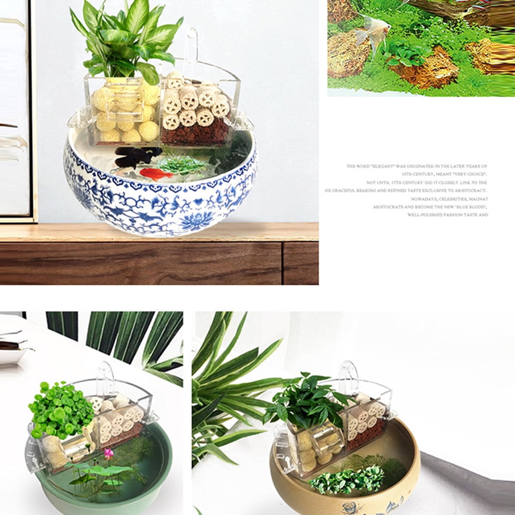 3-in-1 External Filter Box Silent Waterfall Circulating Trickle Box ...