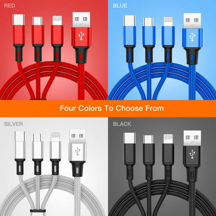 3 in 1 Fast USB Charging Cable, Universal Multi USB, Android, Micro ...