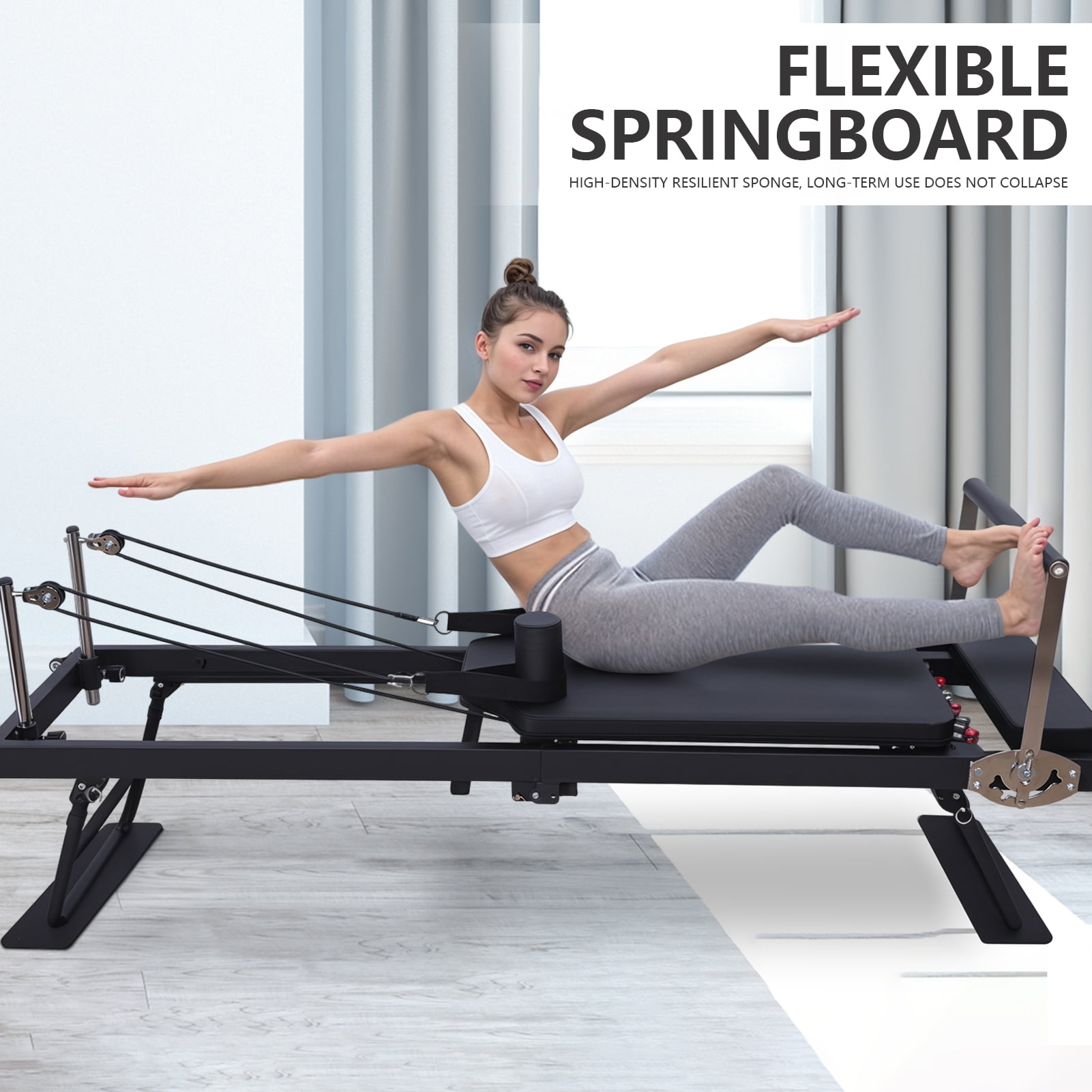3-in-1 Foldable Pilates Reformer Machine - Space-Saving Home & Studio ...