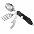 3-in-1 Folding Camping Utensil, Stainless Steel Spoon Fork Knife Combo ...