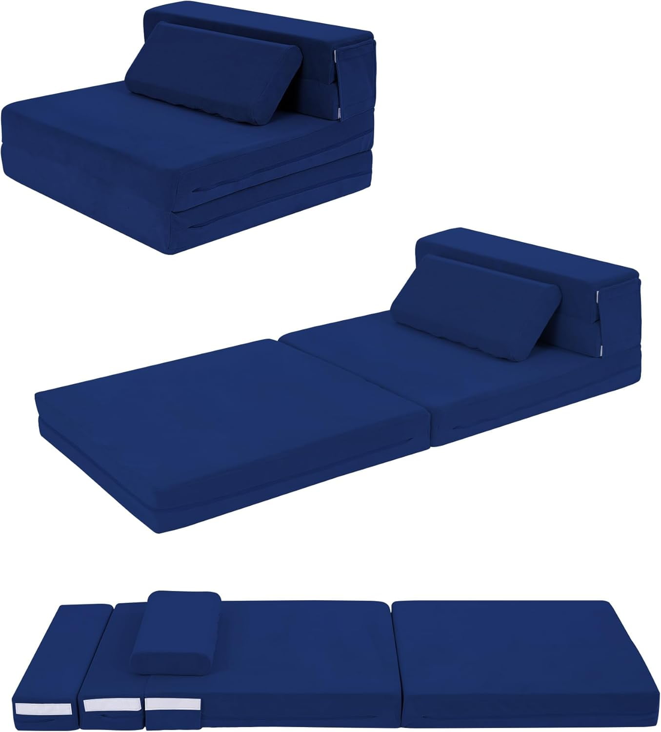 3-in-1 Folding Sofa Bed for Kids,Tri Folding Floor Toddler’s Mattress ...