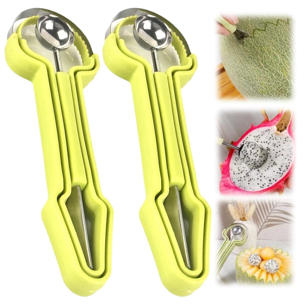 3 in 1 Fruit Carving Tool Set, Seed Remover Pulp Scooper Knife for ...