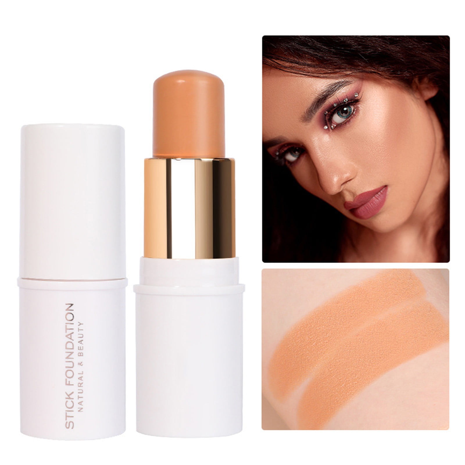 3-in-1 Full Coverage Foundation Stick for Mature Skin, Long Lasting ...