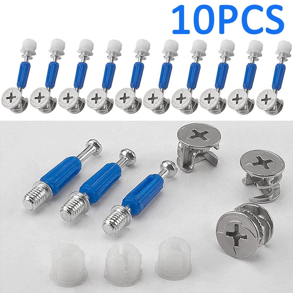 3-in-1 Furniture Connecting Kit, M6x40mm Rod Positioning Screws, Carbon ...