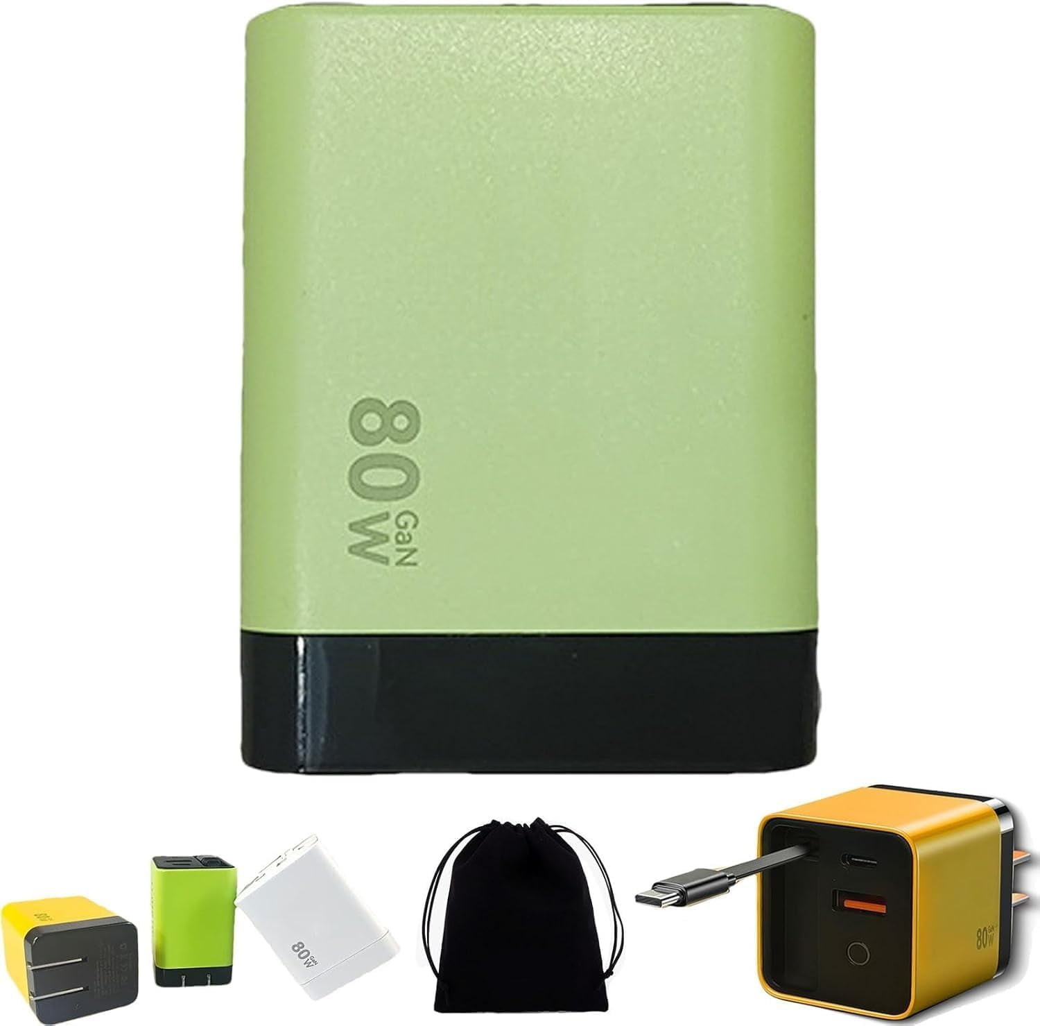 3 in 1 Gan Charger, Expandable 80w Max Fast Charger Module With Type-C ...