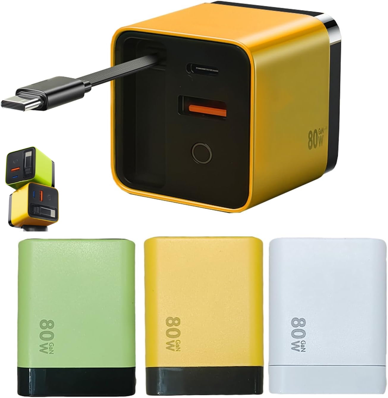 3 in 1 Gan Charger, Scalable 80W MAX Fast Charger Module with Type-C ...