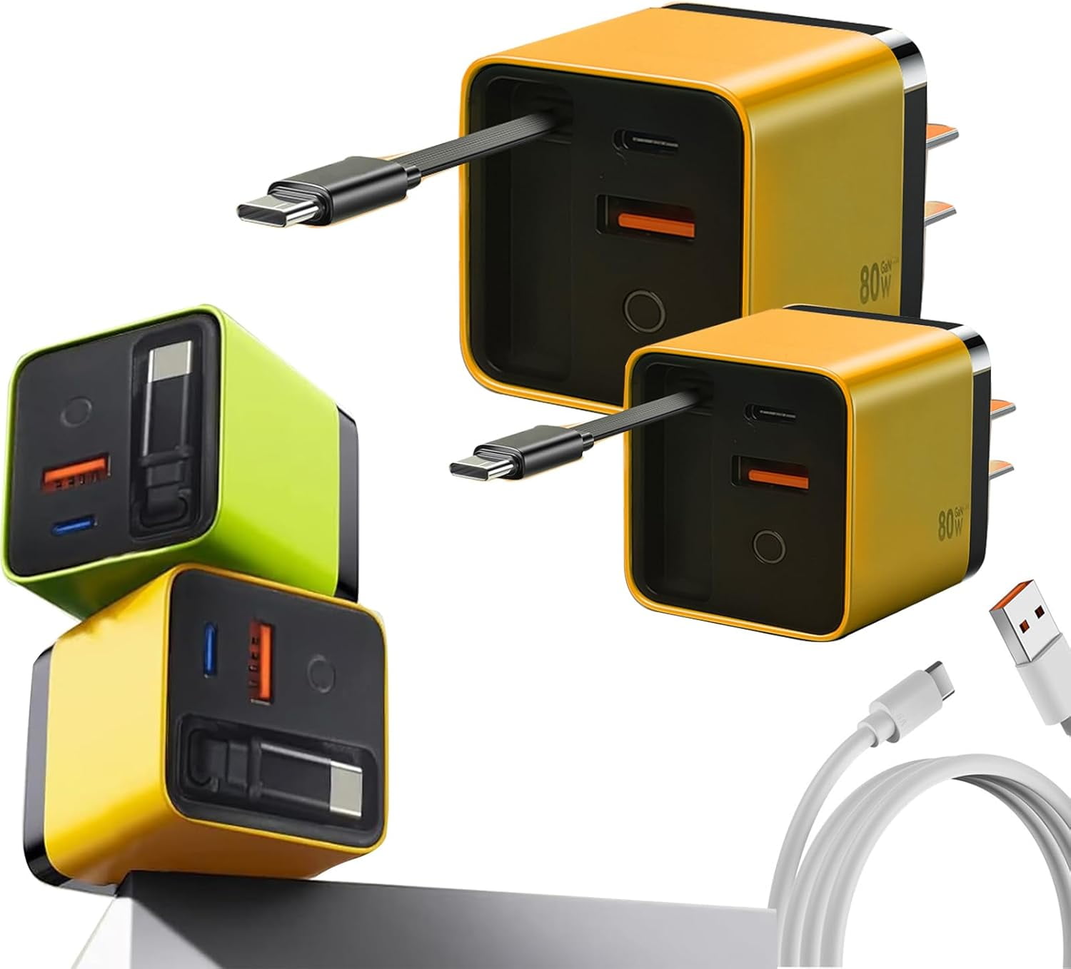 3 in 1 Gan Charger, Scalable 80w Max Fast Charger Module with Type-C ...