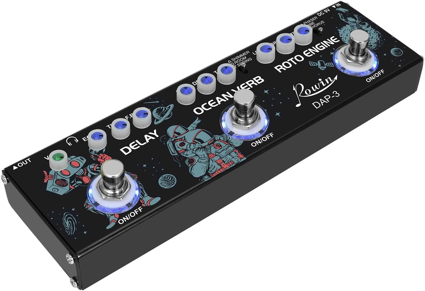 3-in-1 Guitar Multi Effects Pedal Delay/Ocean Verb/Engine Aluminum ...