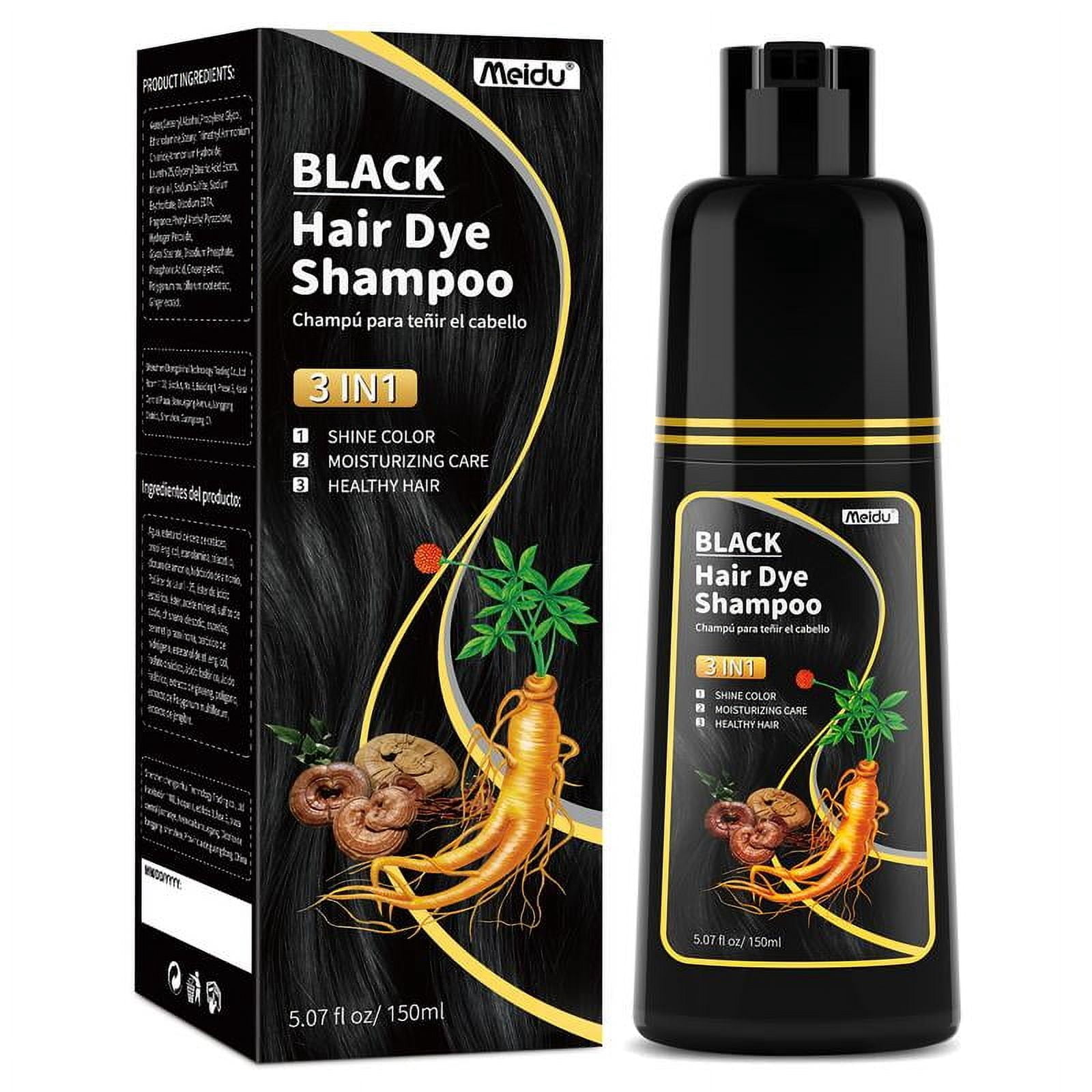 3 in 1 Hair Dye Shampoo - Can cover gray hairs,Herbal Ingredients ...