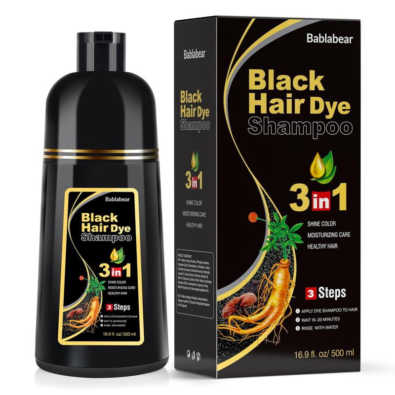 3 in 1 Hair Dye Shampoo - Herbal Ingredients Can cover gray hairs ...