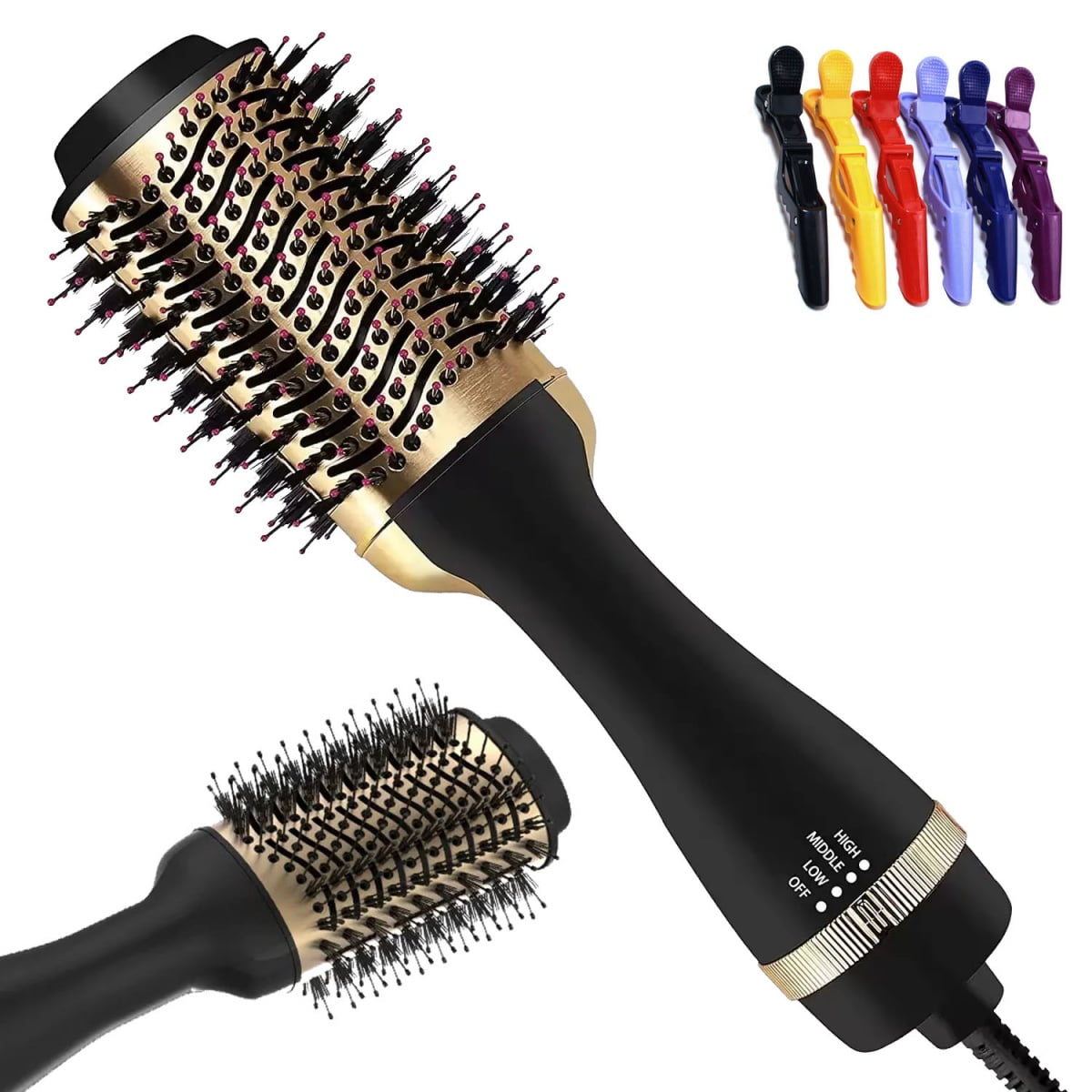 3 in 1 Hair Styler, One-Step Straightening & Curling with Adjustable ...