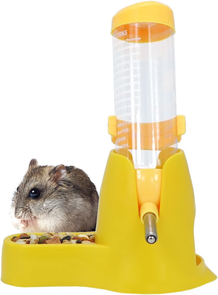 3 in 1 Hamster Hanging Water Bottle Pet Auto Dispenser with Base for ...