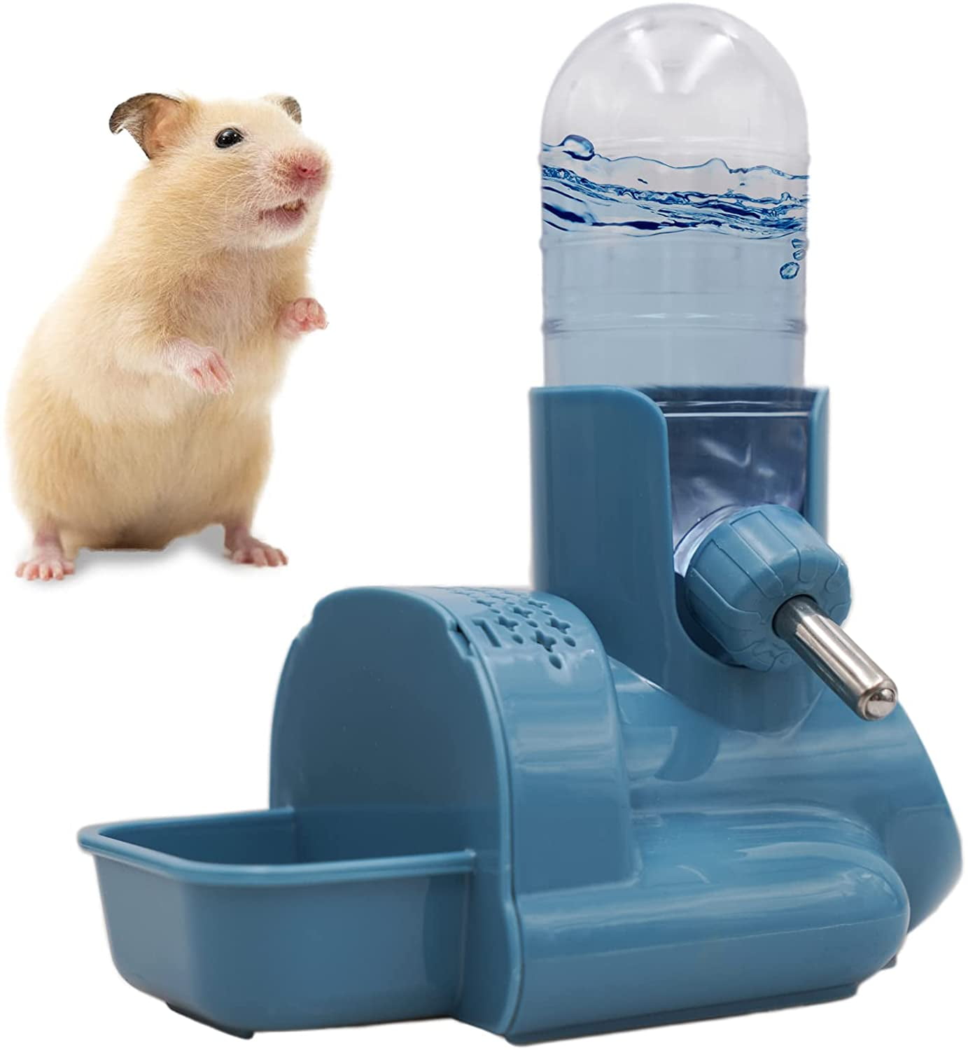 3 in 1 Hamster Water Bottle, Food Container, Base Hut for Small Animals ...