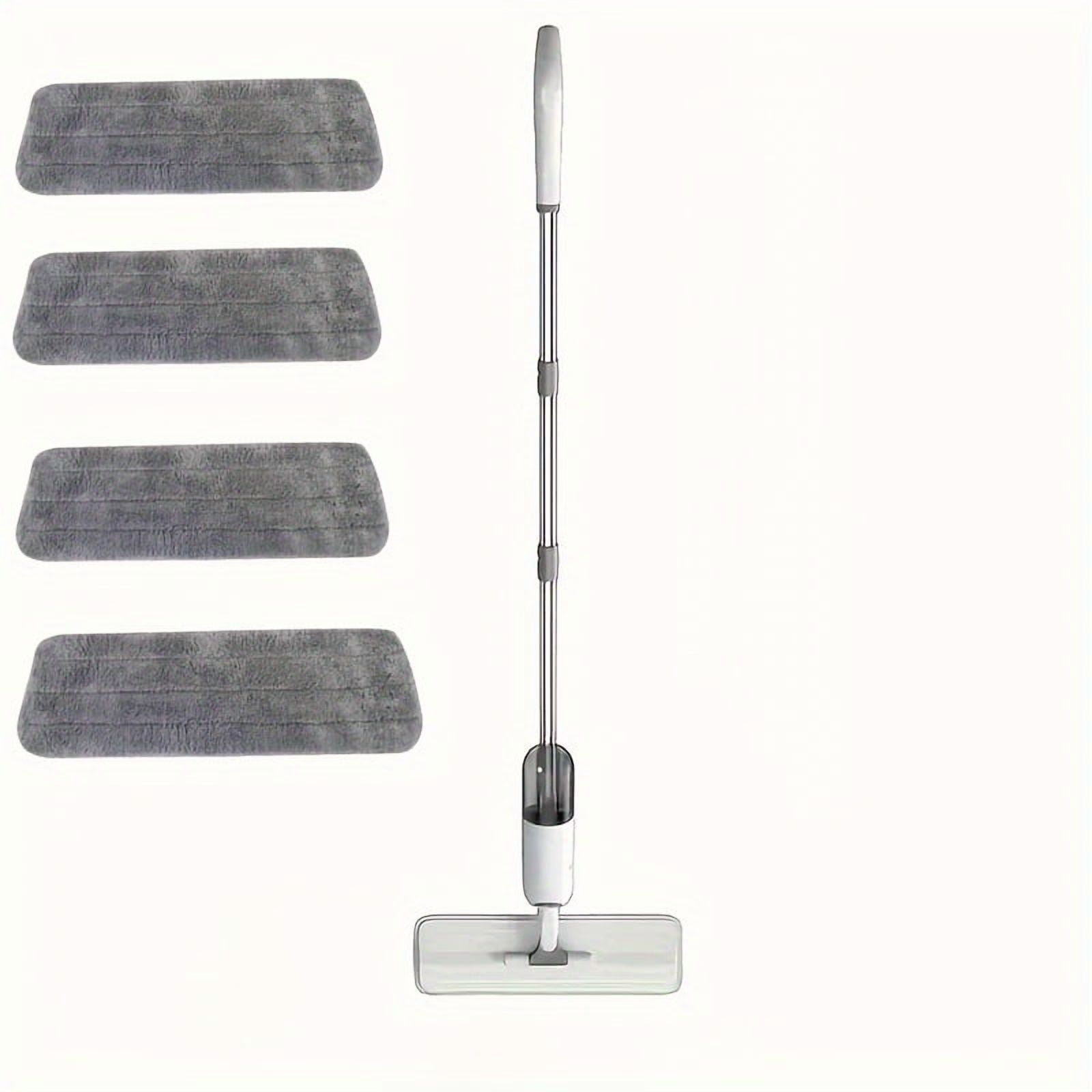 3-in-1 Hand-Push Floor Sweeper & Vacuum Combo, 5 Reusable Mop Heads for ...