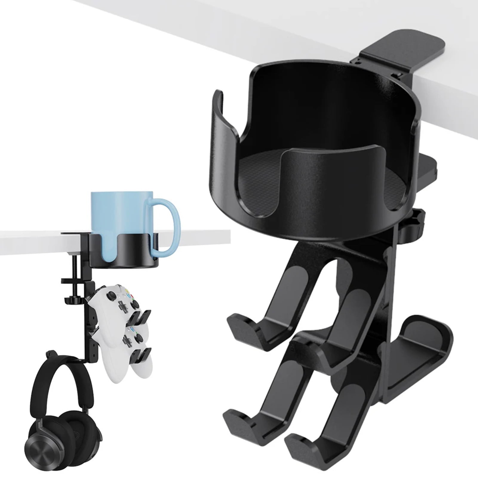 3-in-1 Headphone Hanger Game Controller Stand with Cup Holder Strong ...