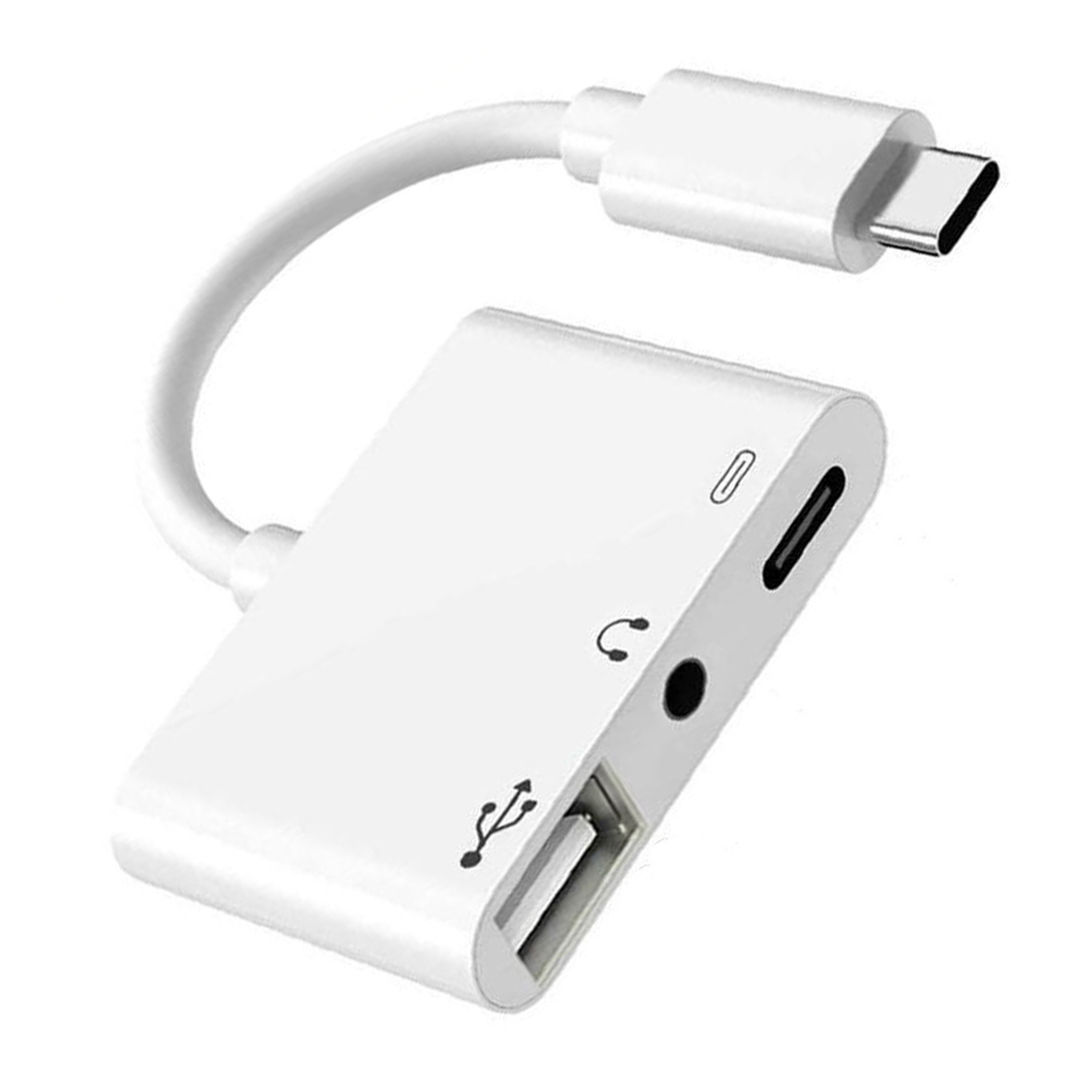 3-in-1 Headphone Jack Adapter Headphone Converter Type-c Earphone ...