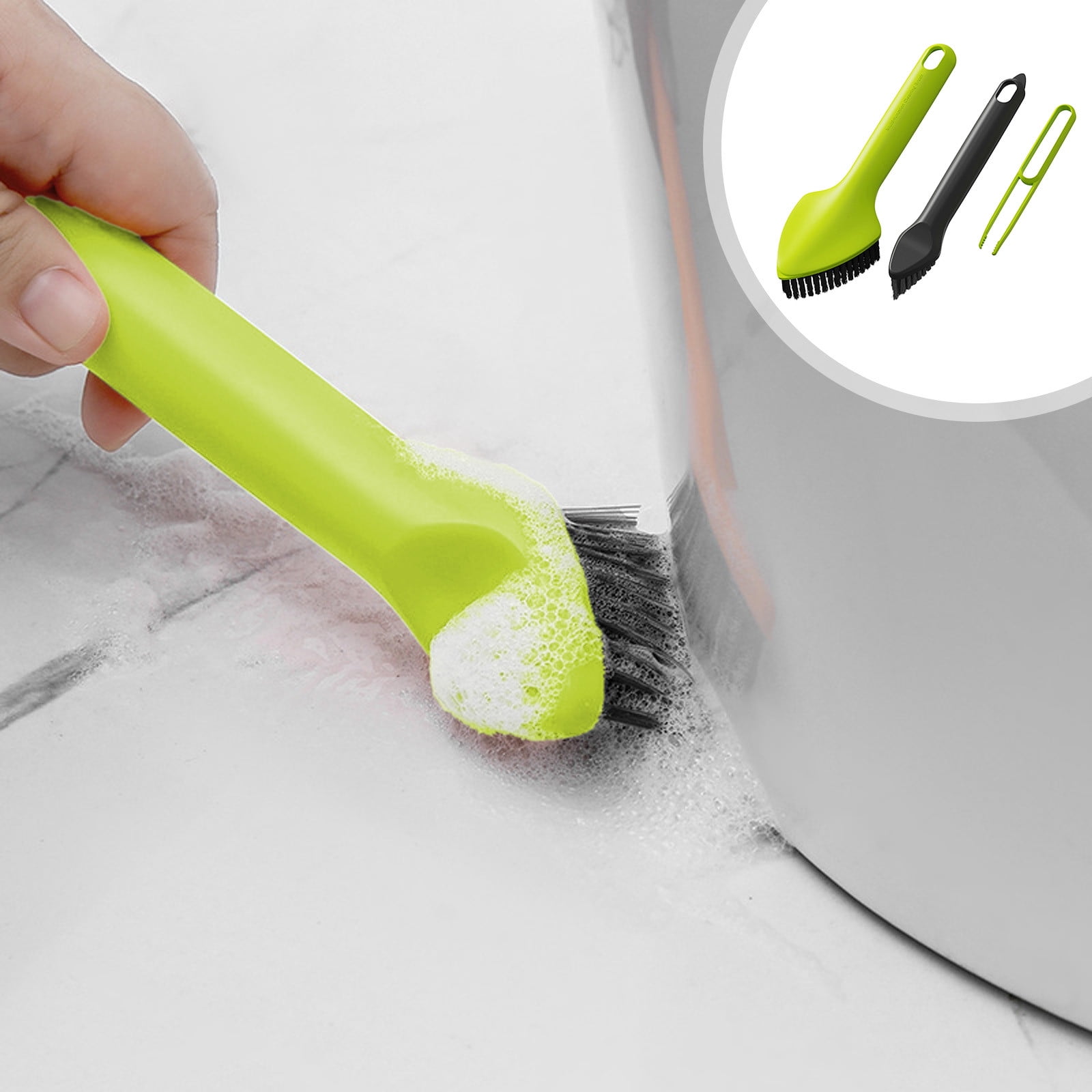 3-in-1 Heavy-Duty Floor & Groove Scrubber – Ergonomic Long-Handle Brush ...