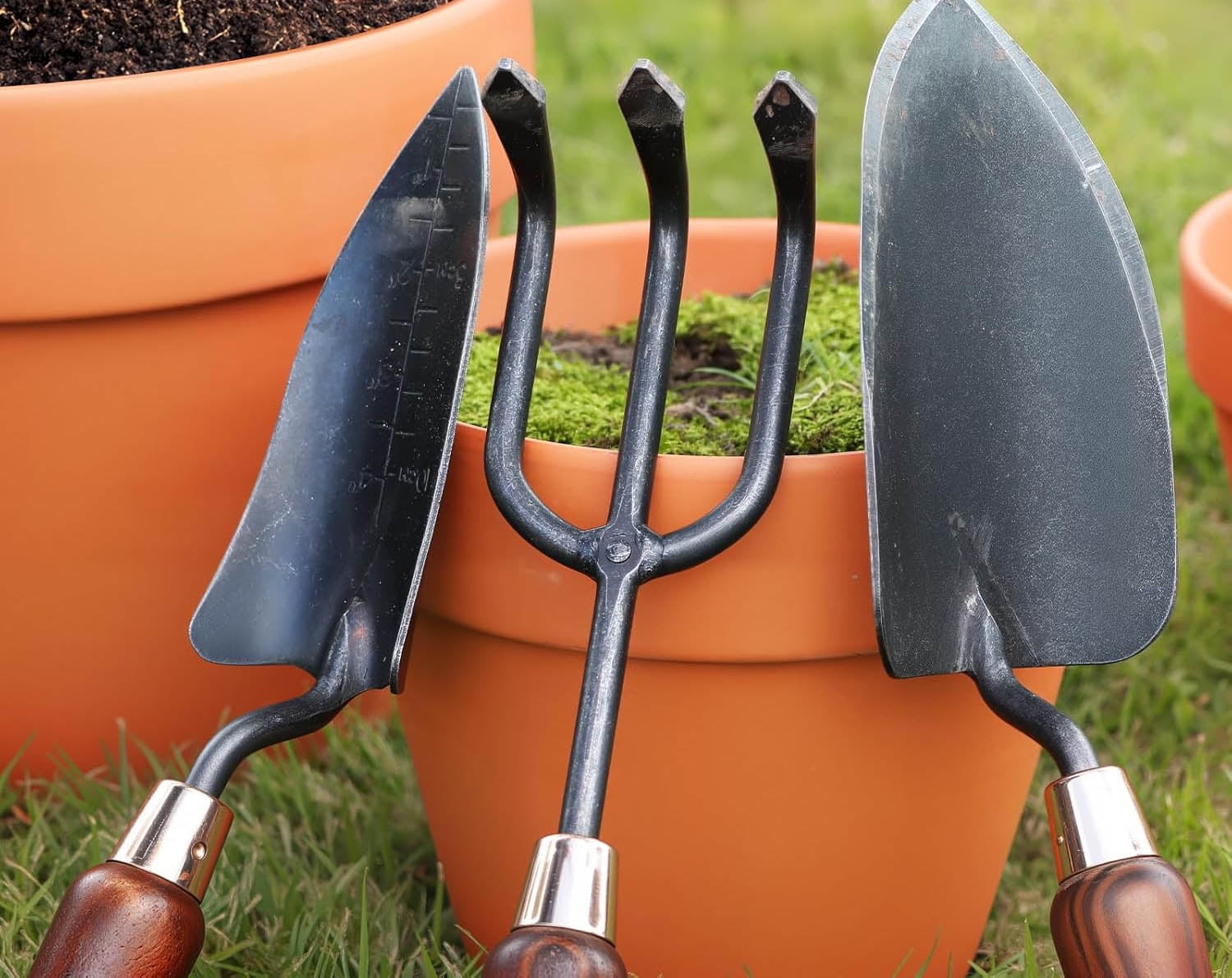 3-in-1 Heavy Duty Gardening Tools Kit, Premium Carbon Steel Garden Hand ...