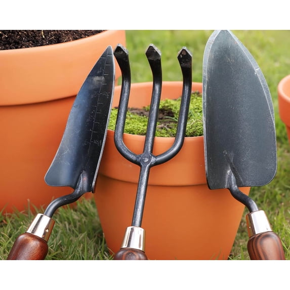 3-in-1 Heavy Duty Gardening Tools Kit, Premium Carbon Steel Garden Hand ...