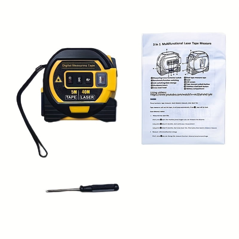 3-in-1 High-Precision Laser Tape Measure - Digital Distance Meter ...