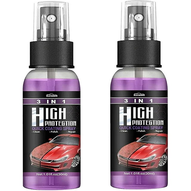 3-in-1 High Protection Quick Car Coating Spray, Car Paint Repair Car Exterior Restorer Ceramic ...