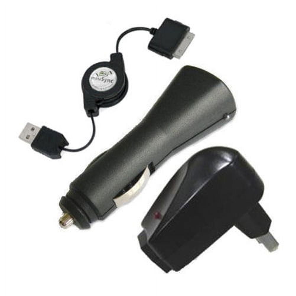 3-in-1 Home Car Charger USB Cable Retractable Travel Wall Adapter Sync ...