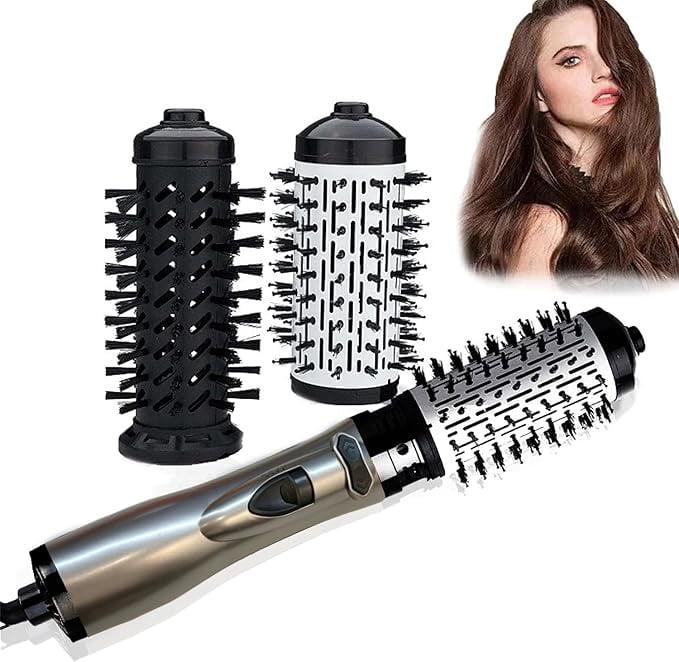 3-in-1 Hot Air Styler & Rotating Hair Dryer Brush with 2 ...