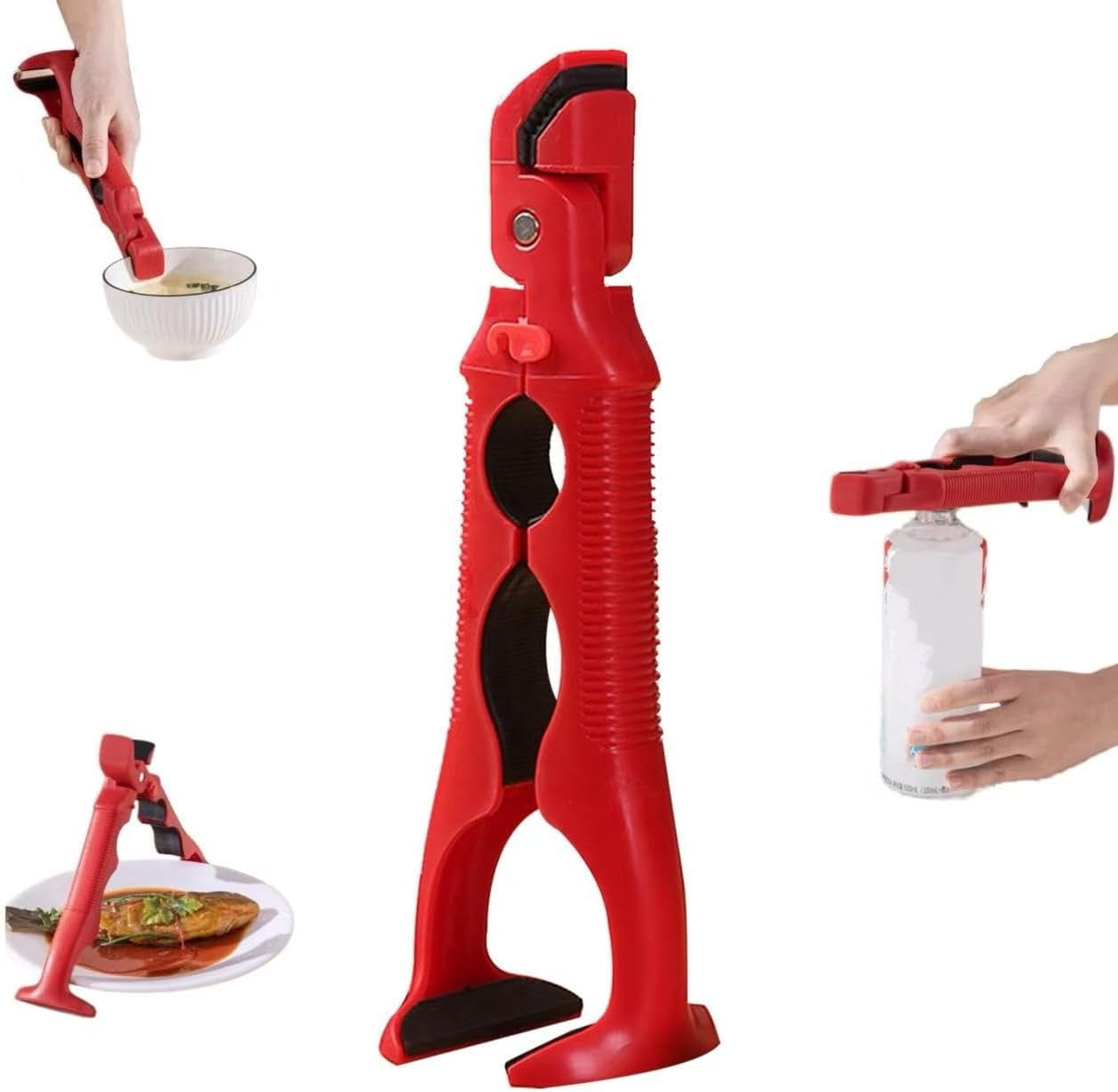3-in-1 Hot Plate Gripper,Heat Resistant Silicone Multi-Angle Anti-Scald ...
