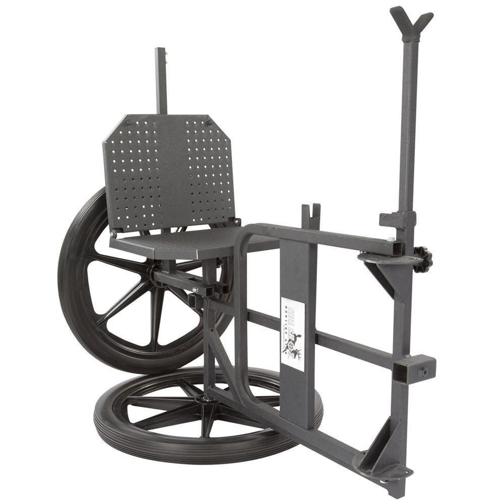 Kill Shot Throne: Swivel Deer Hunting Chair, Adjustable Game Cart ...