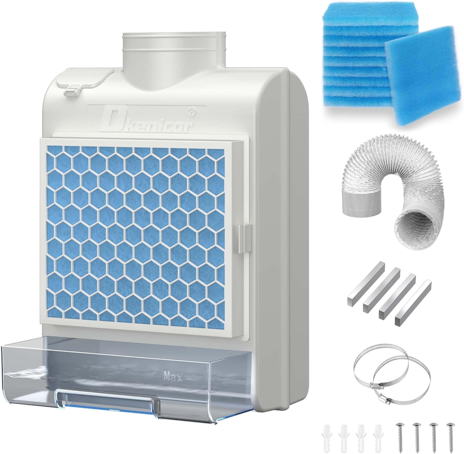 3-in-1 Indoor Dryer Vent Kit for Electric Dryer: Dryer Vent Box with 10 ...