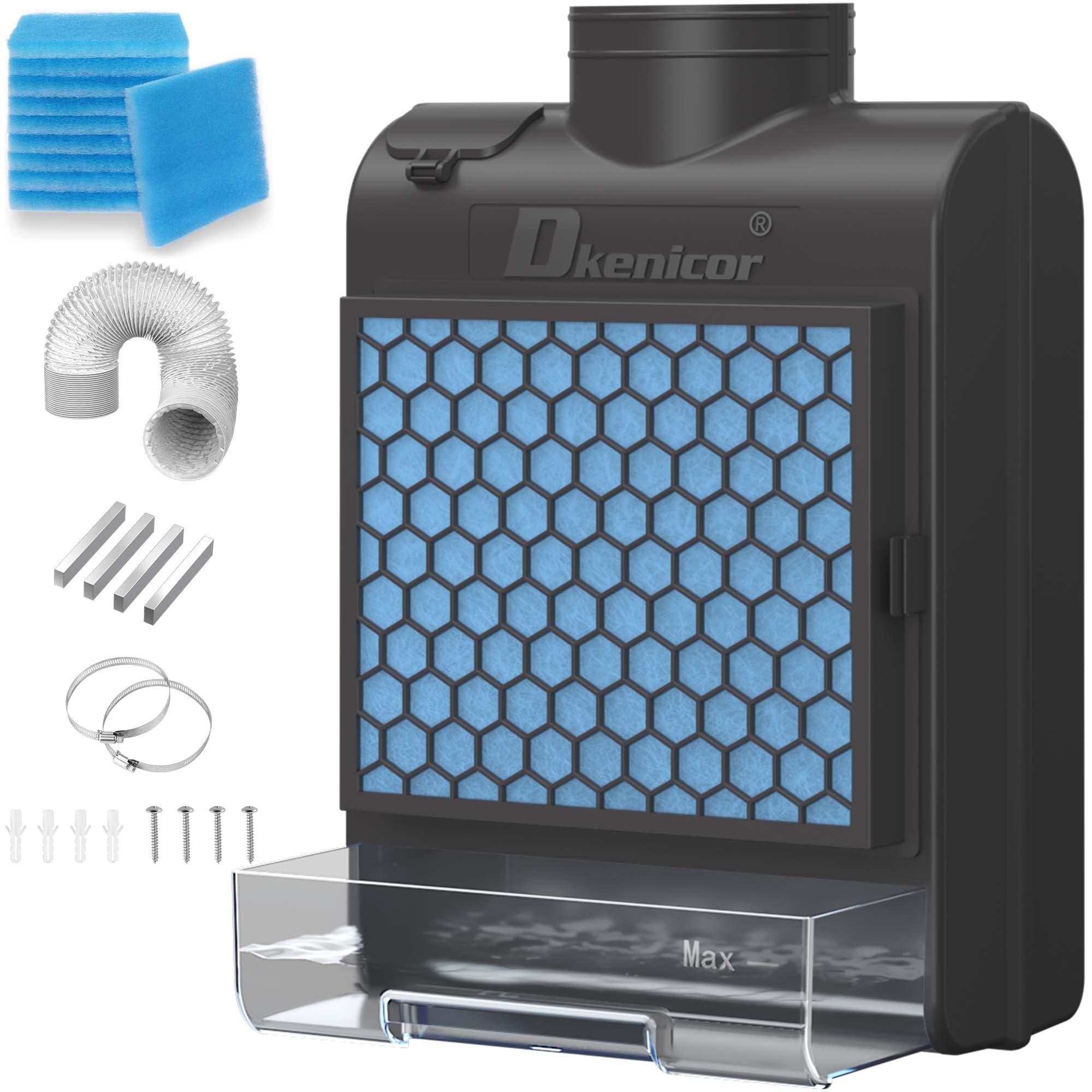 Gewna 3-in-1 Indoor Dryer Vent Kit with Water Drawer System and 10 Pcs ...