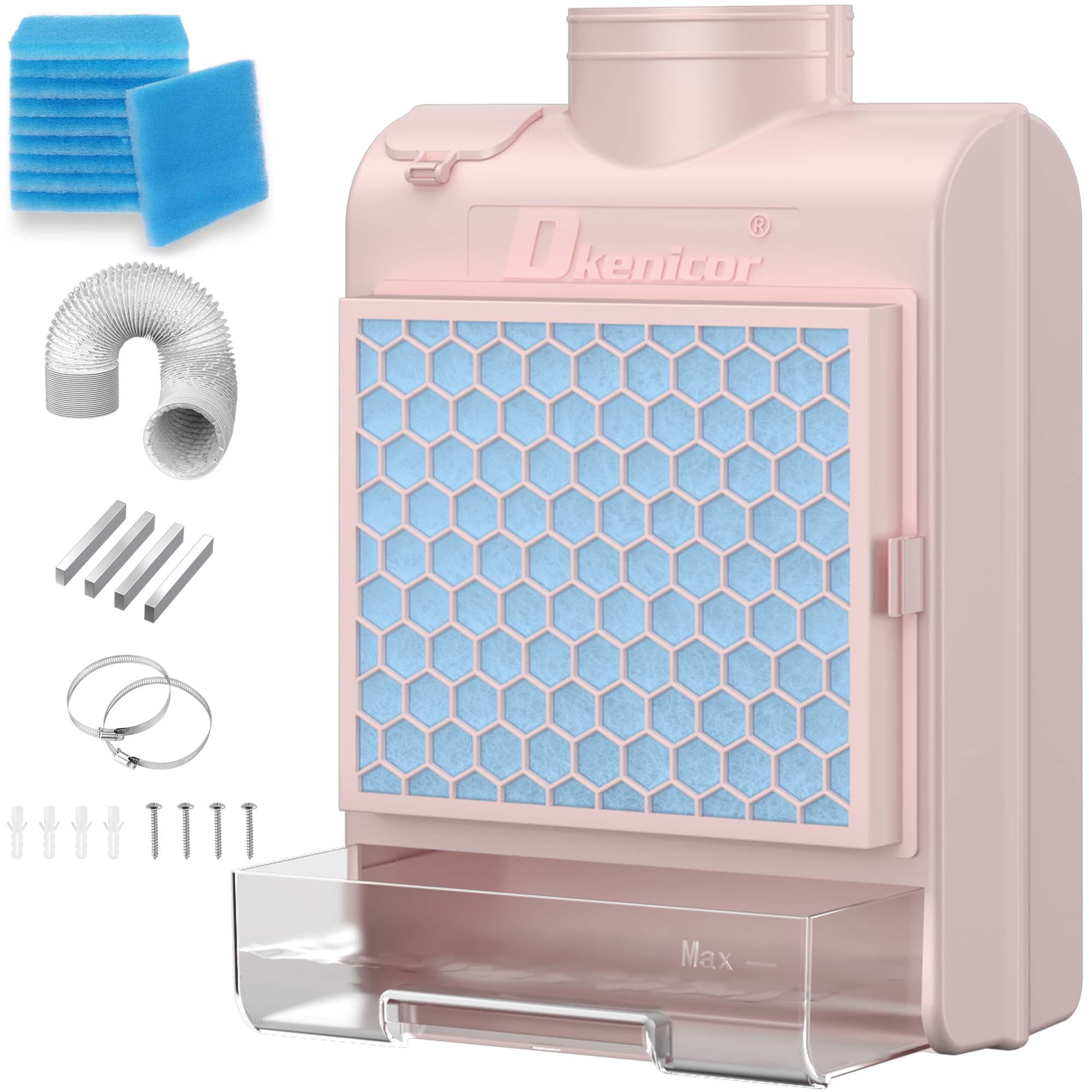 3-in-1 Indoor Dryer Vent Kit, Stainless Steel Screen Filter with 10 Pcs ...