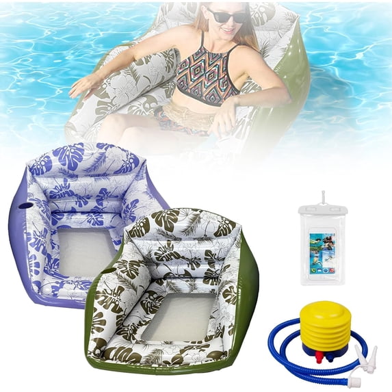 3-in-1 Inflatable Pool Lounge Chair, 2026 New Inflatable Pool Float ...