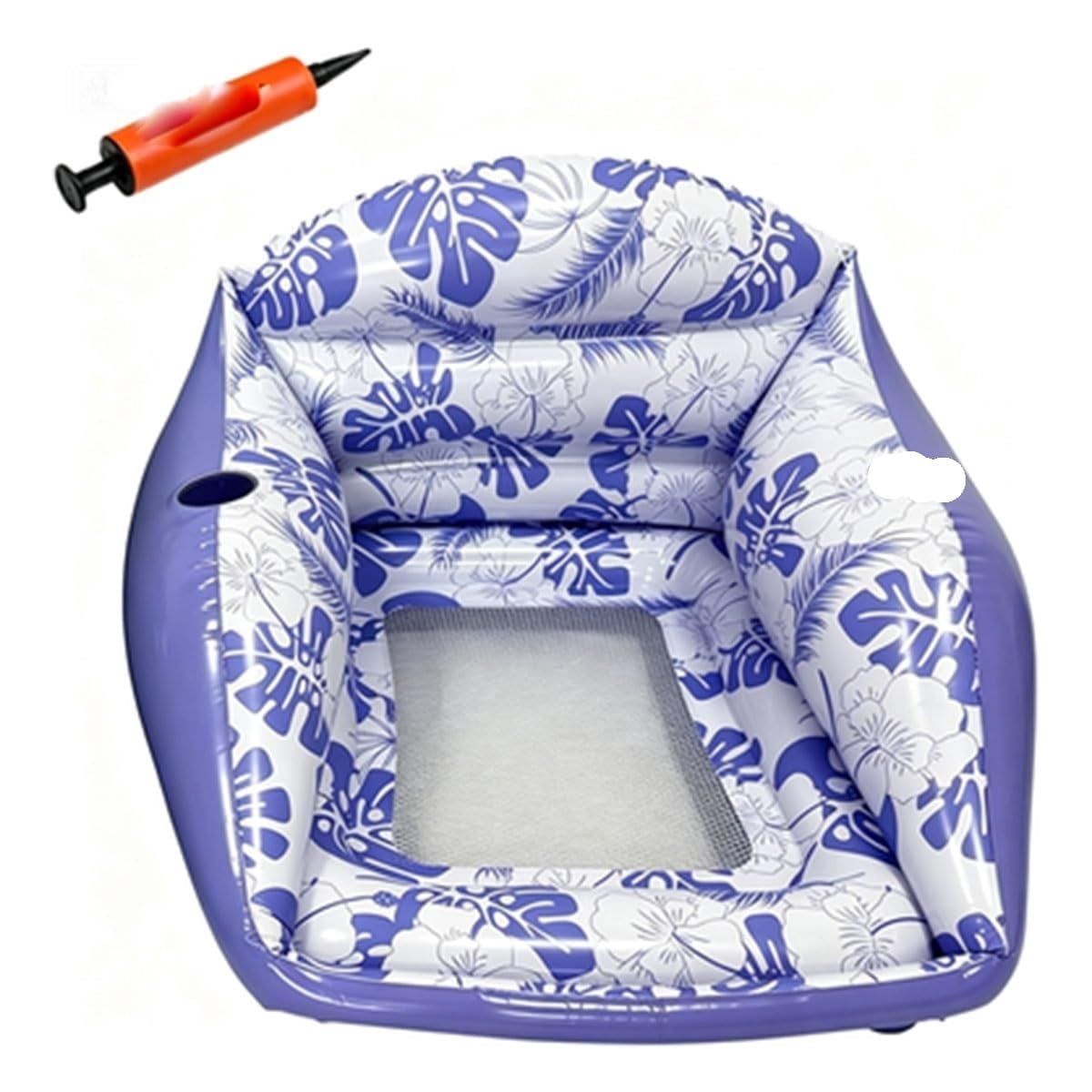 3-in-1 Inflatable Pool Lounge Chair, Adult Water Sofa Float with Cup ...