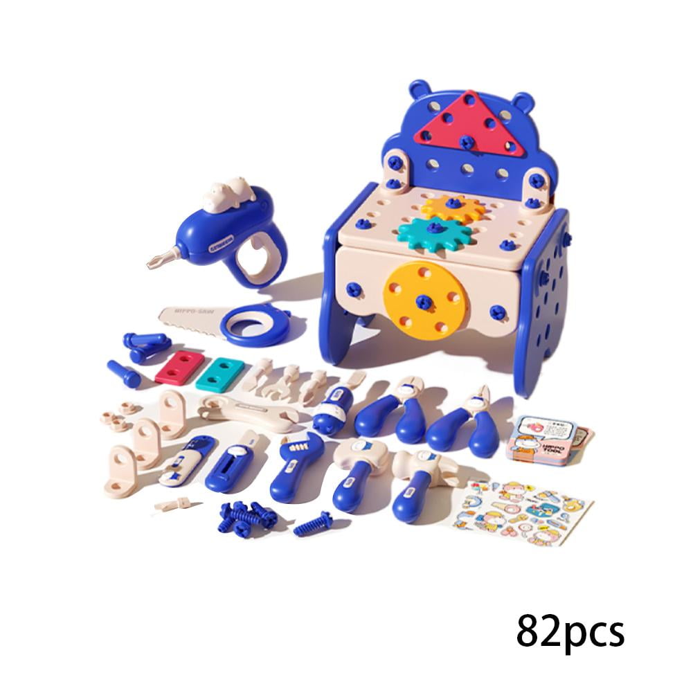 3-in-1 Interactive Plastic Repair Tool Box, Safe Role-Playing Toy with ...