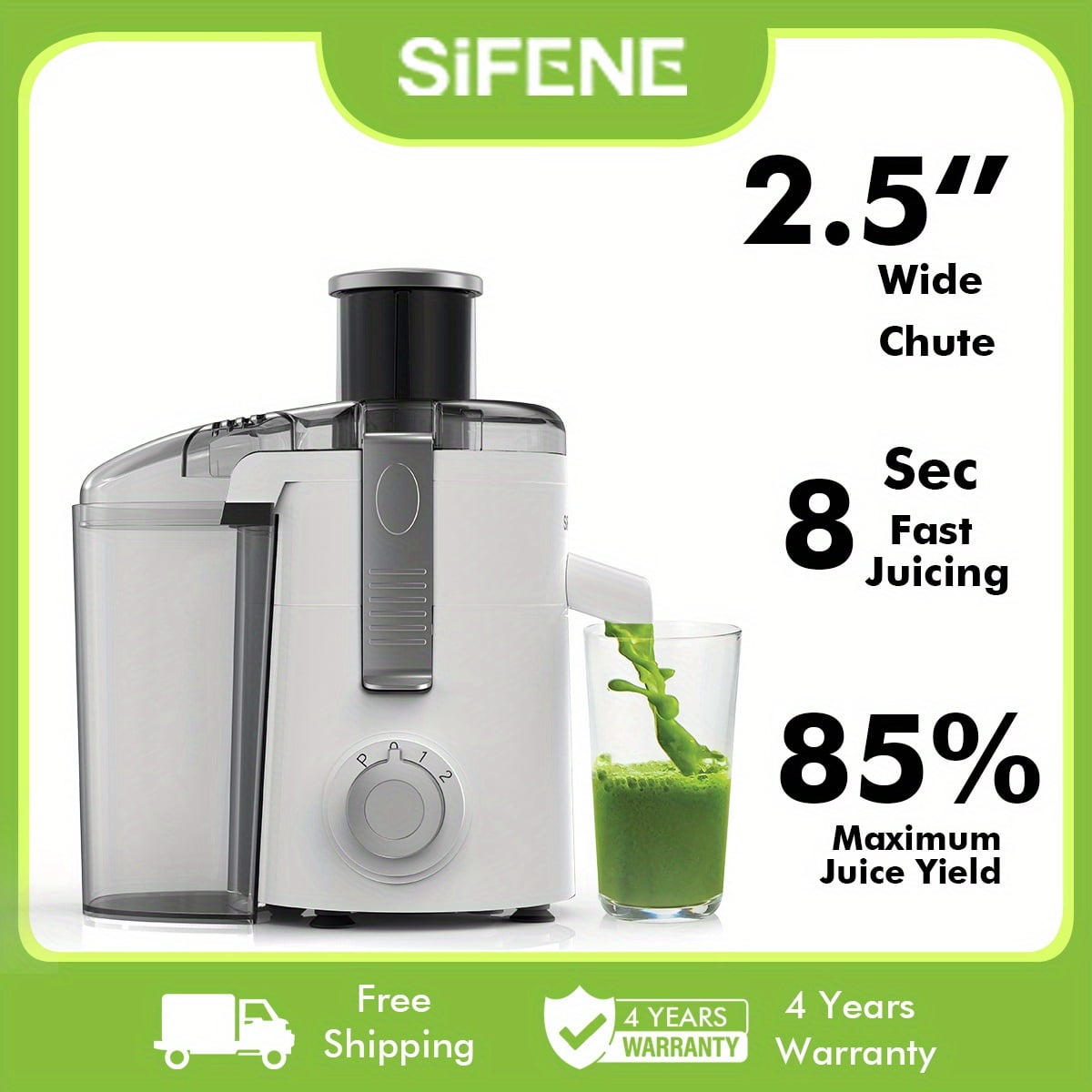 3-in-1 Juicer Machine & Smoothie Maker, Centrifugal Juicer with Reverse ...