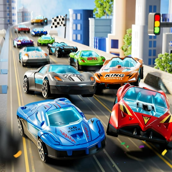 3-in-1 Kids Carrier Truck Toy Car Tracks for Toddlers 2-4 Years Old ...