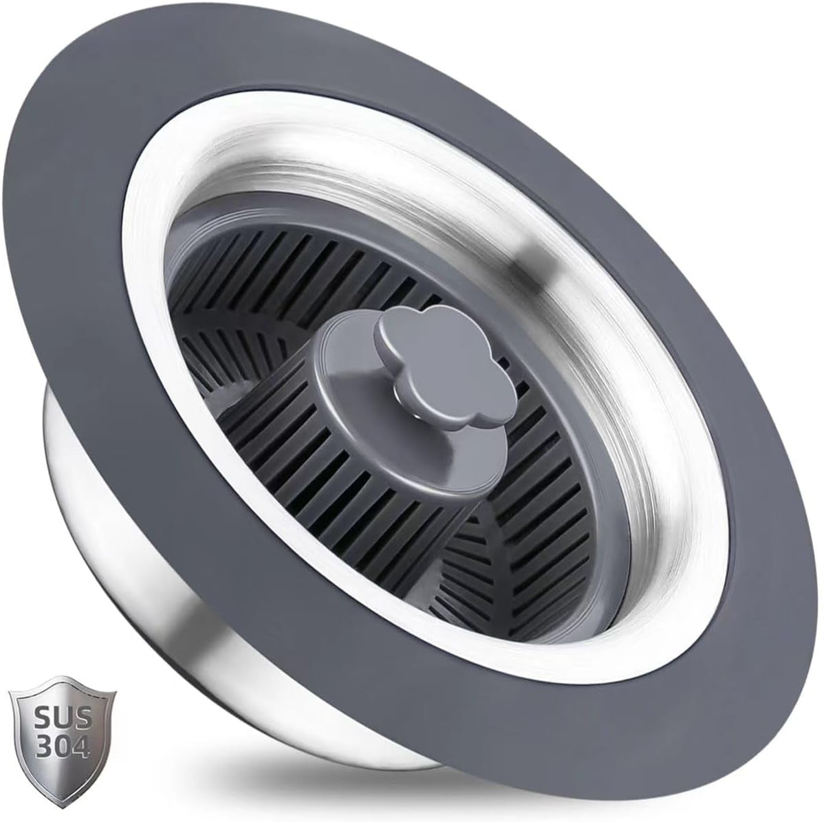 3 in 1 Kitchen Sink Drain Strainer and Stopper Combo, Stainless Steel ...