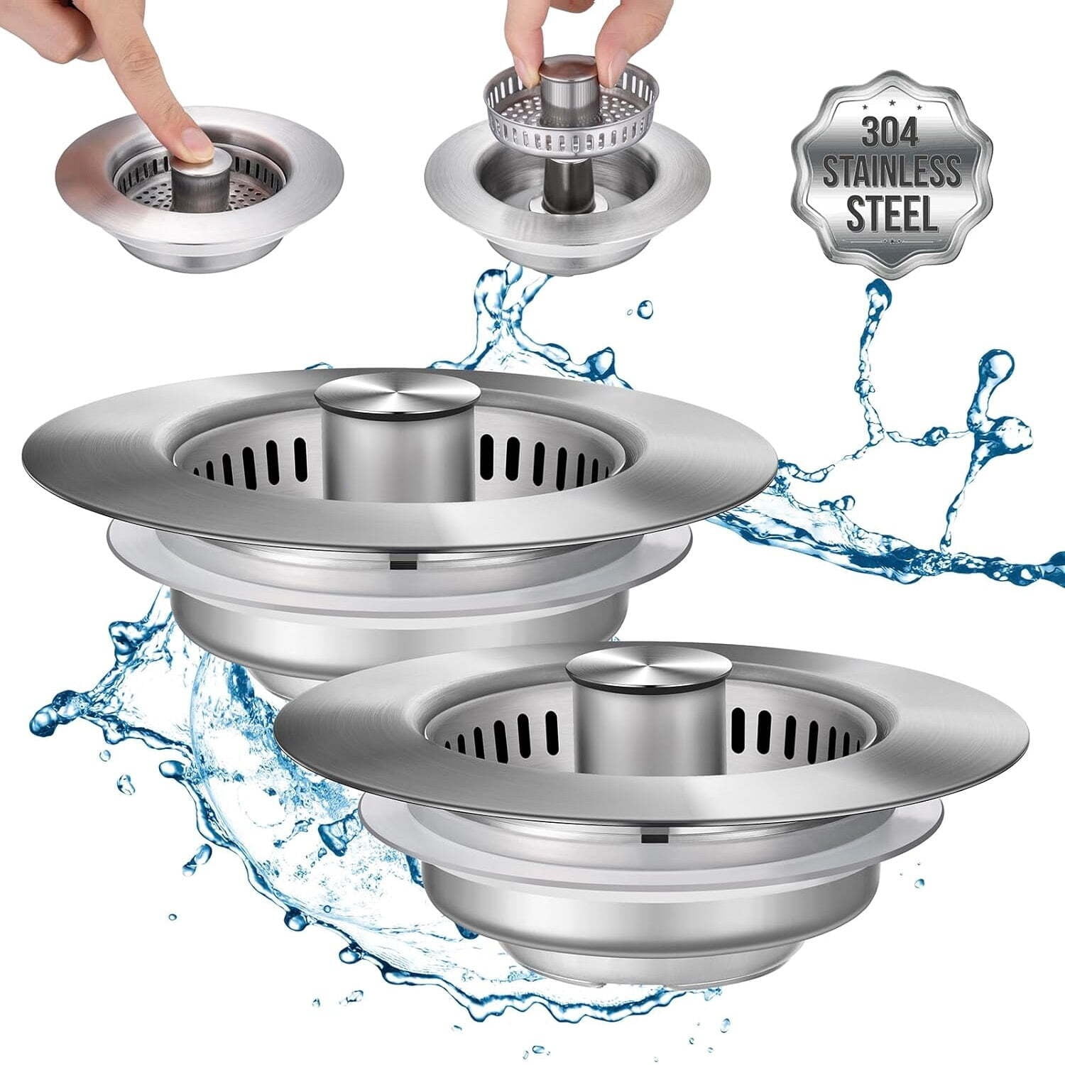3-in-1 Kitchen Sink Strainer and Food Catcher that Keeps Your Drain ...