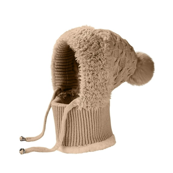 3 in 1 Knitted Hat for Women with Scarf and Mask Fall Winter Warm ...