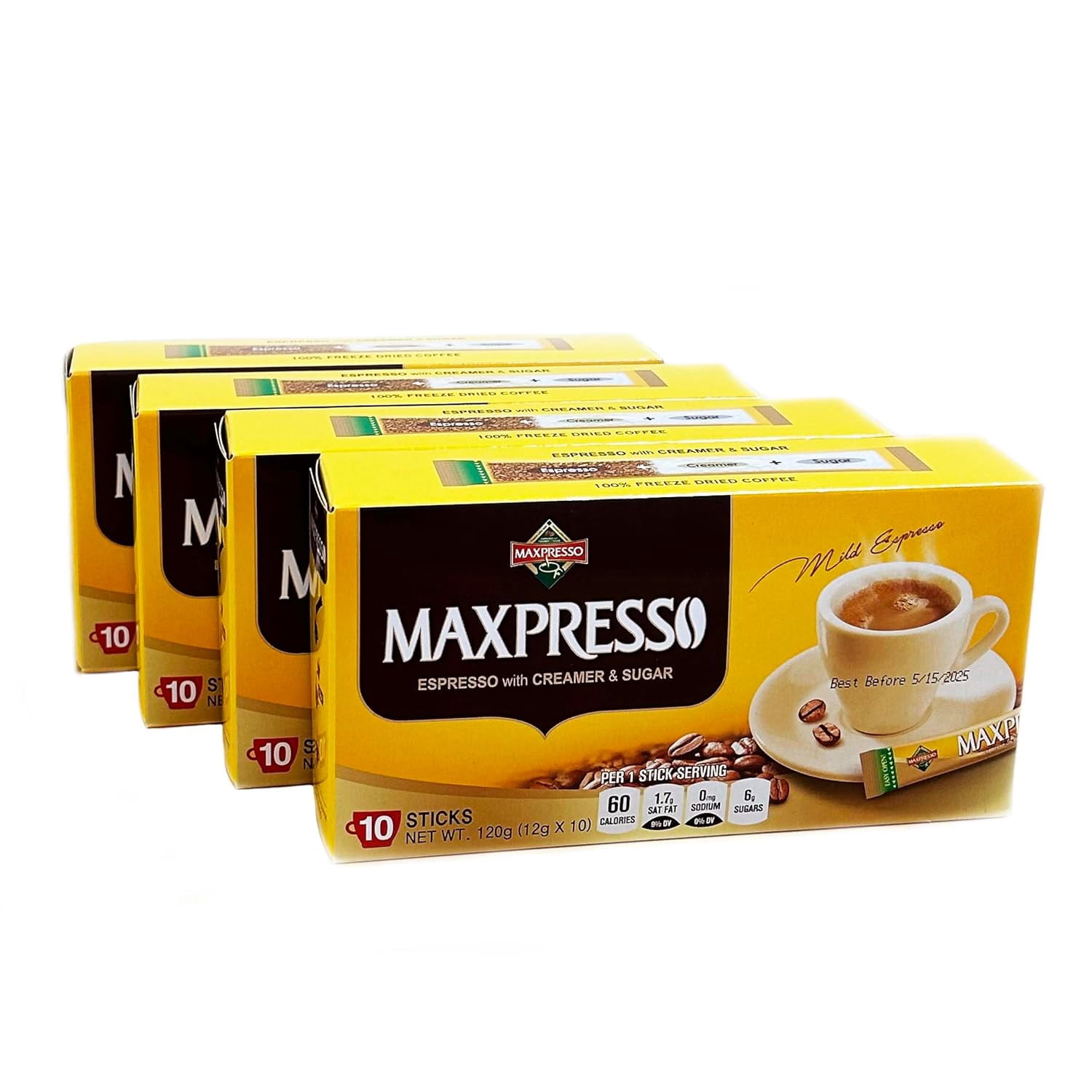3 in 1 Korean Instant Coffee Mix - Single Serve Sticks 40 Packets with ...